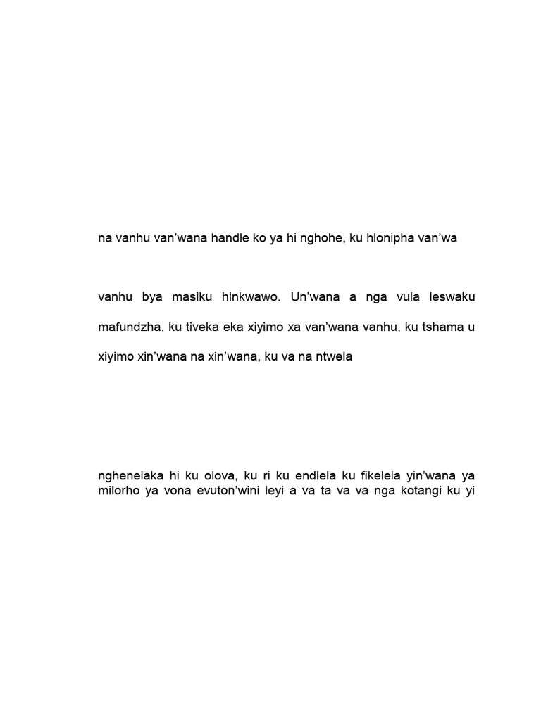 Xitsonga Grade 11 Tutorial Feedback | PDF