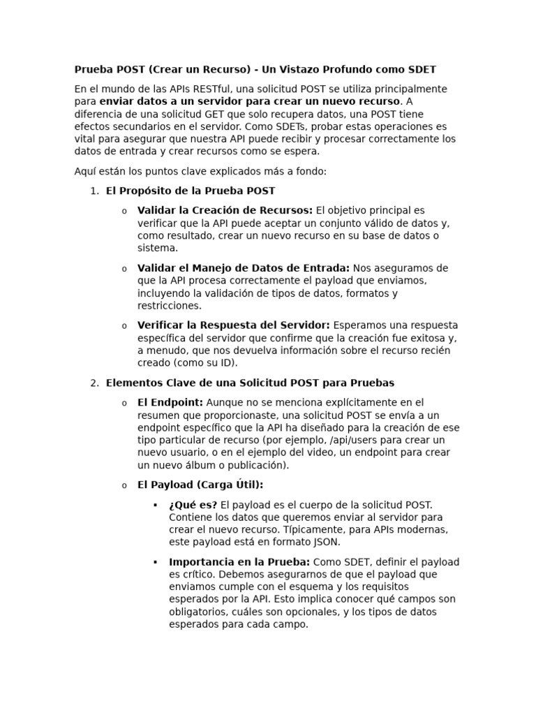 API - Prueba POST | PDF | Servidor web | Internet y web