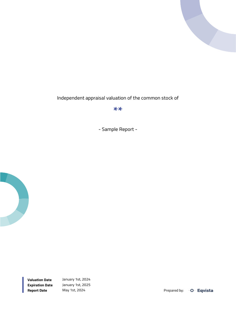 409a Valuation Report Sample Eqvista | PDF | Valuation (Finance ...