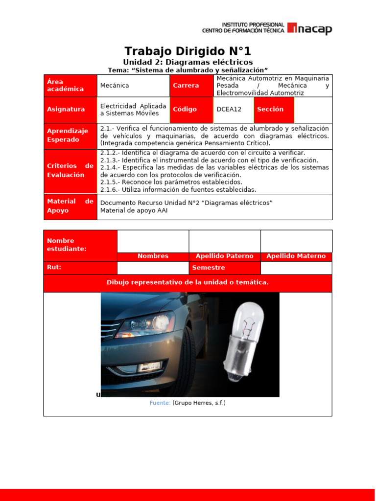DCEA12 - U2 - TD1 Terminado | PDF | Conductor electrico | Fusible (Eléctrico)