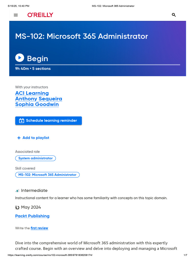 MS-102 - Microsoft 365 Administrator | PDF | Computer Security | Security