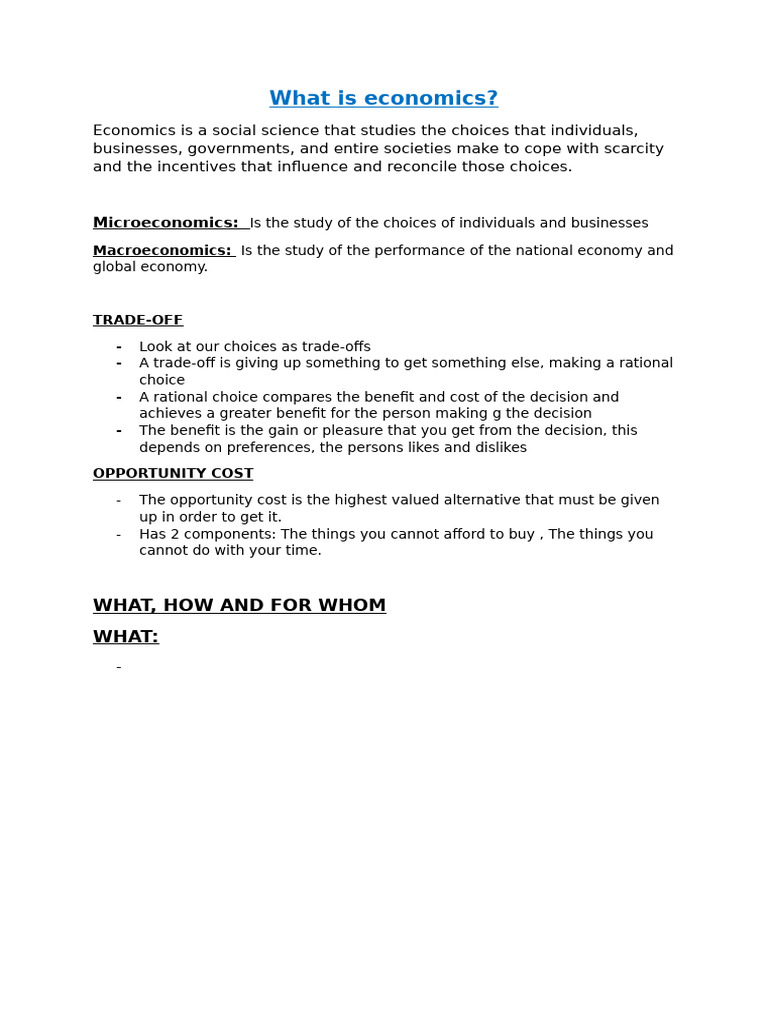 What Is Economics | PDF