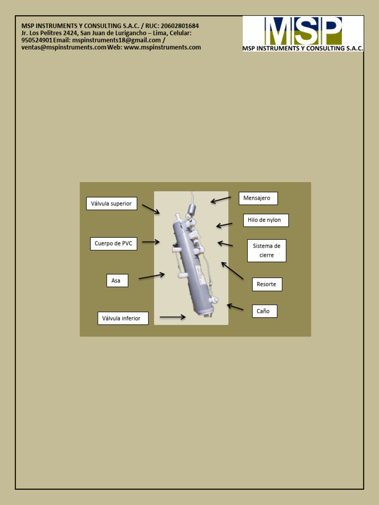 Manual Botella Niskin | PDF