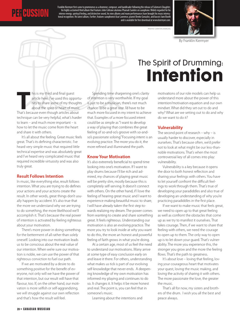 Canadian Musician Magazine-The Spirit of Drumming-1-JUL2014 | PDF