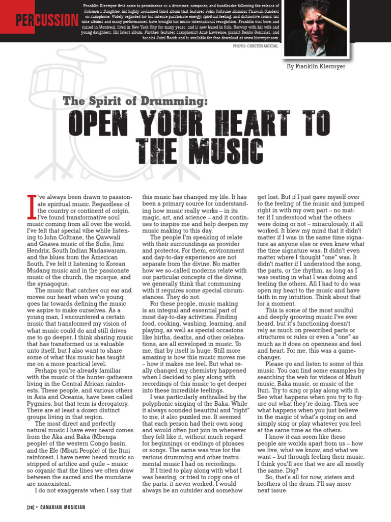 Canadian Musician Magazine-The Spirit of Drumming-2-SEP2014 | PDF