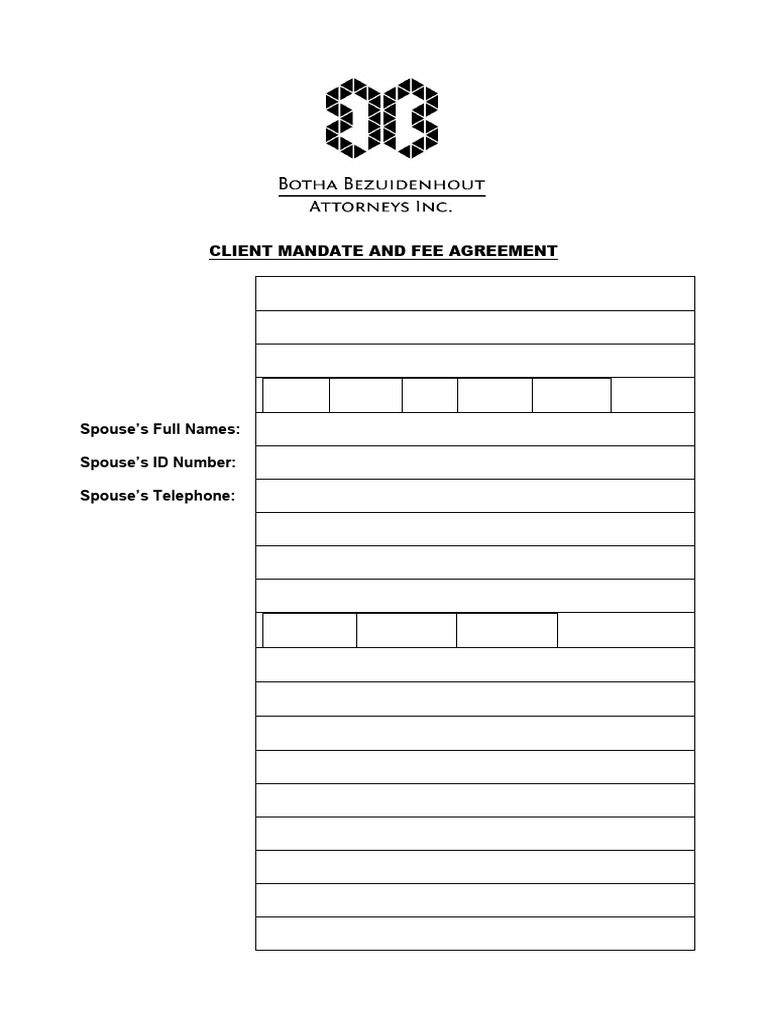 Mandate and Fee Agreement | PDF | Costs In English Law | Lawyer