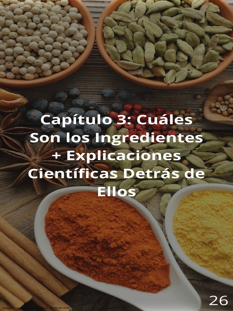 Capítulo 3 - Cuáles Son Los Ingredientes + Explicaciones Científicas ...