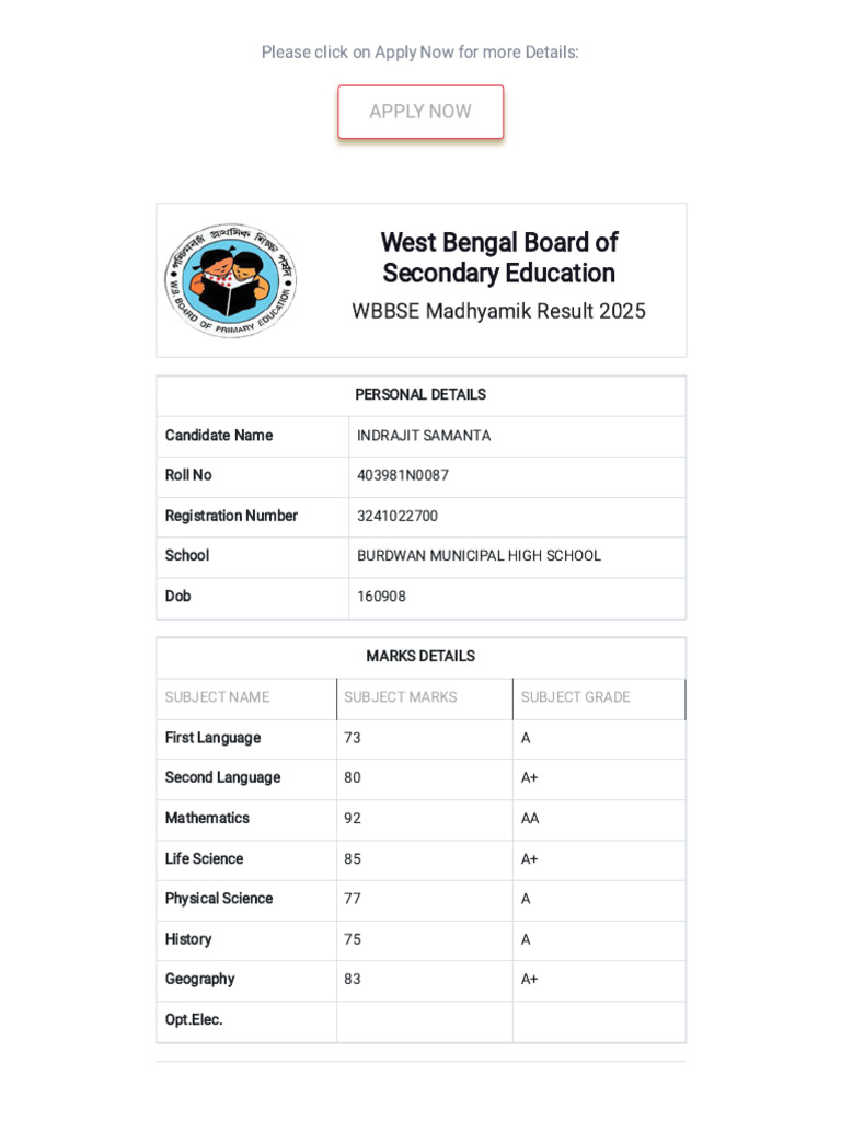 West Bengal Board of Secondary Education | PDF