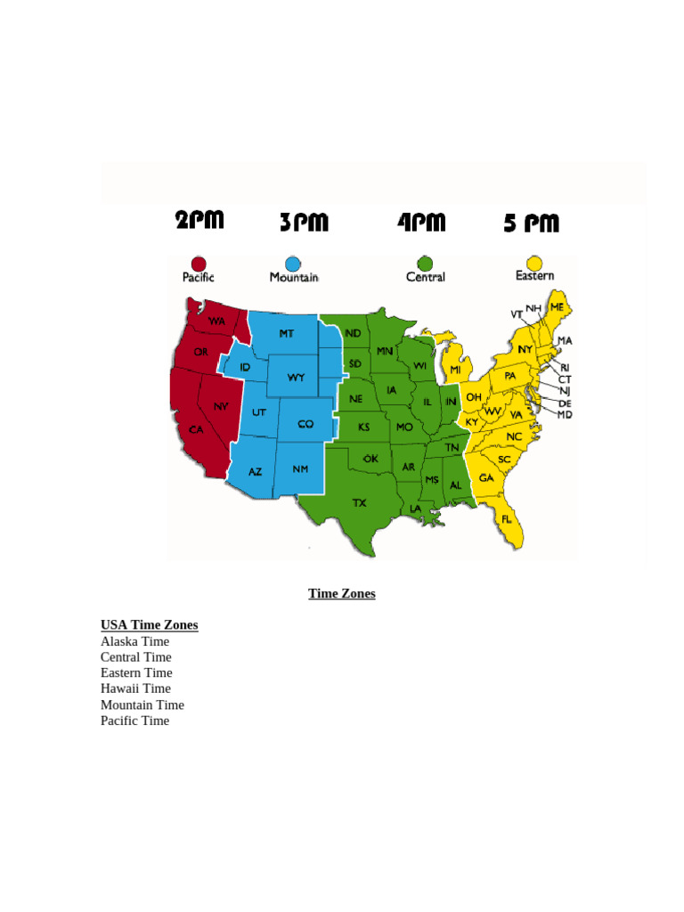 Time Zones | PDF | Daylight Saving Time | Eastern Time Zone