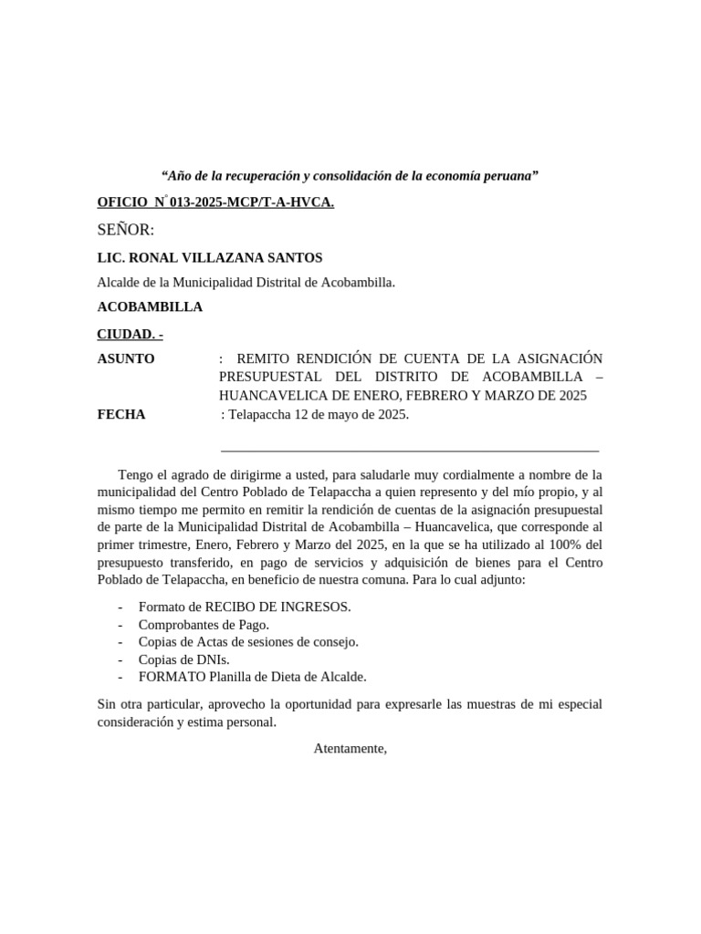 1 Oficio | PDF