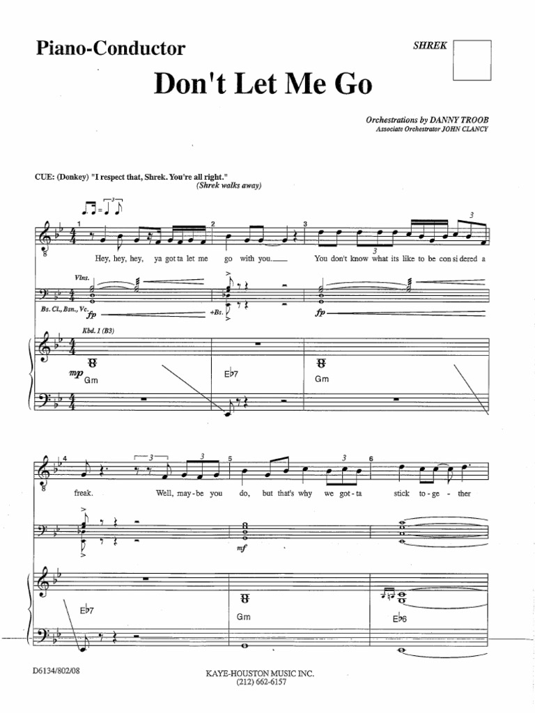 Don't Let Me Go (B Flat) | PDF