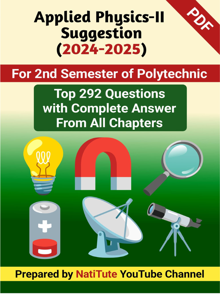 Applied Physics-II Suggestion by NatiTute | PDF | Oscillation | Waves