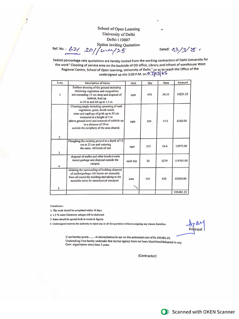 Notice Inviting Quotation 03-03-2025 | PDF