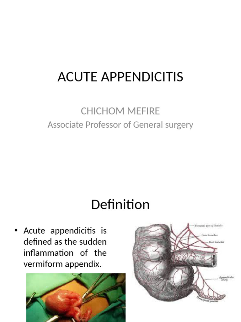 Final Lecture Appendicitis Level 500 | PDF | Medical Specialties ...