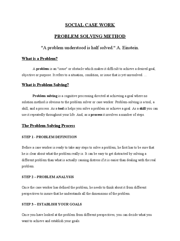 Problem Solving Model | PDF | Goal | Cognition