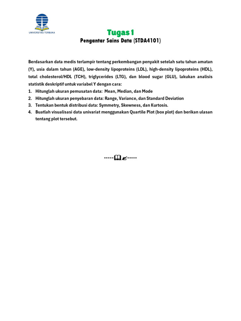 Analisis Statistik Tugas 1 Sains Data | PDF