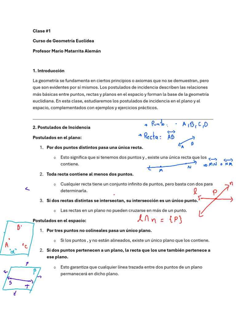 Clase #1 y Clase #2 | PDF | Triángulo | Geometría euclidiana
