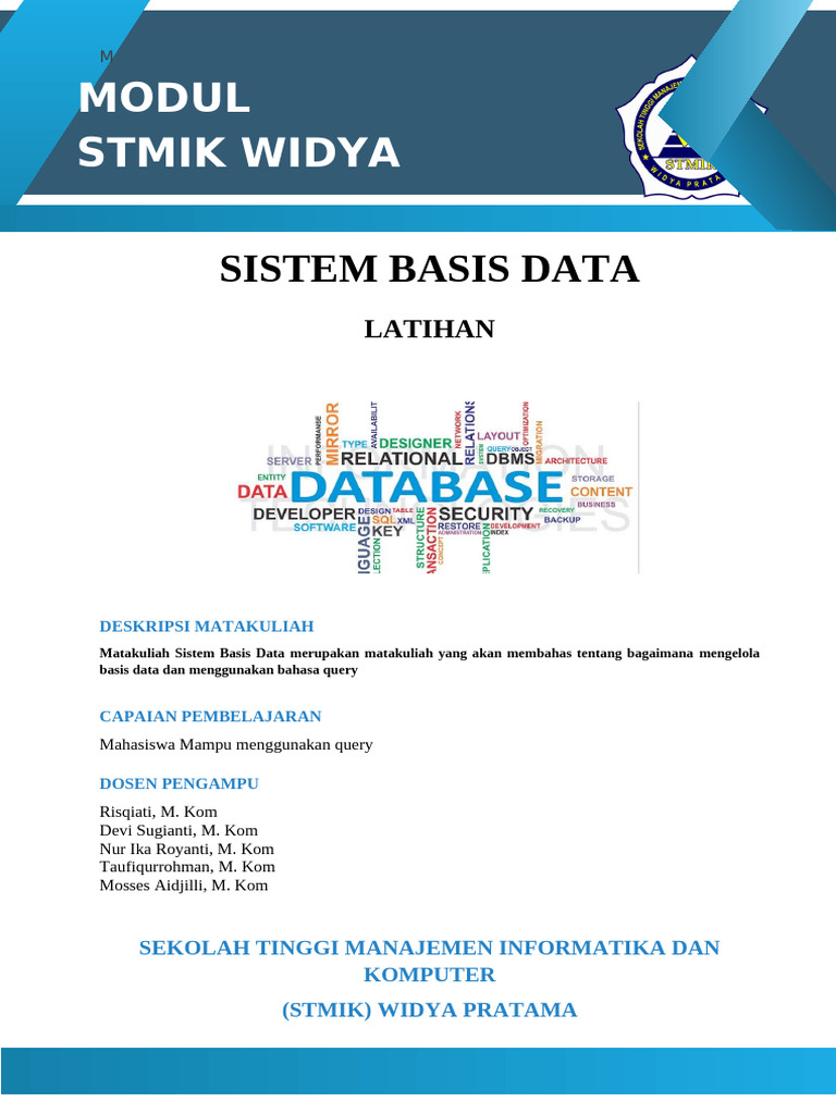 Modul SBD Pert 7 (Latihan) | PDF