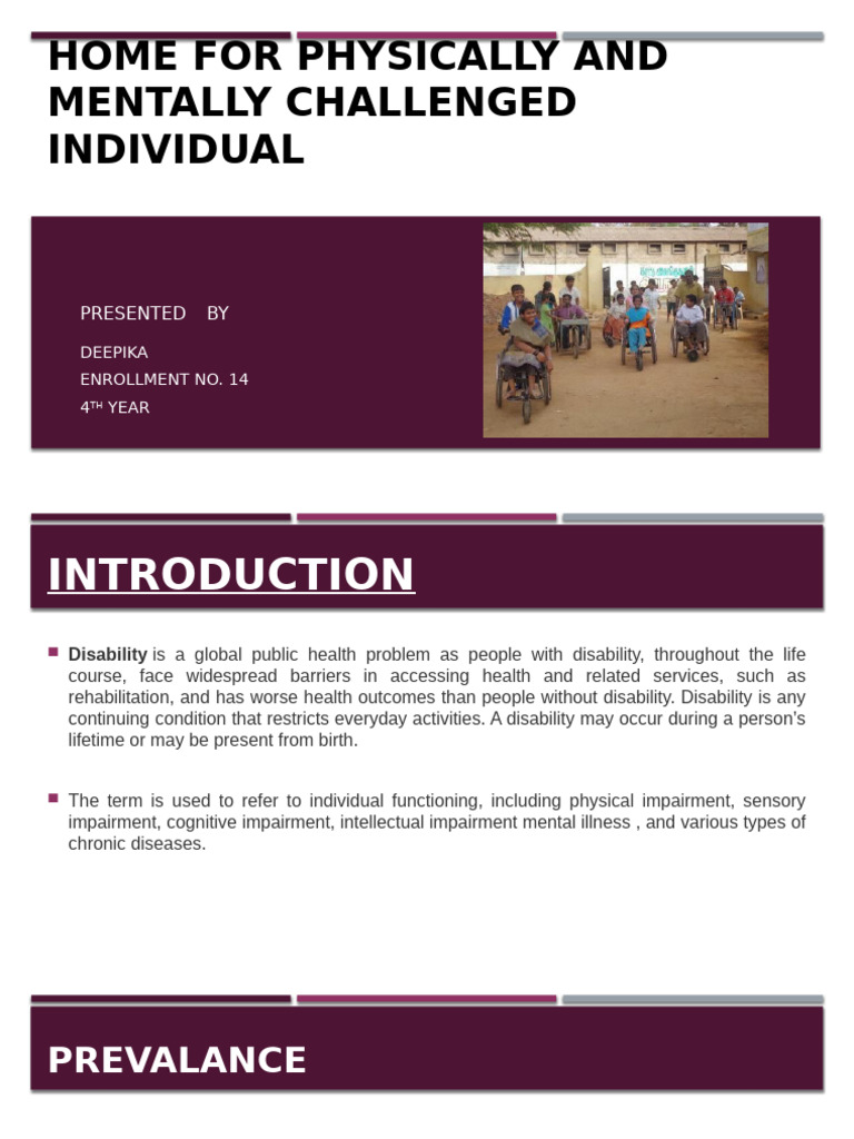 Homes for Physically and Mentally Challenged | PDF | Disability ...