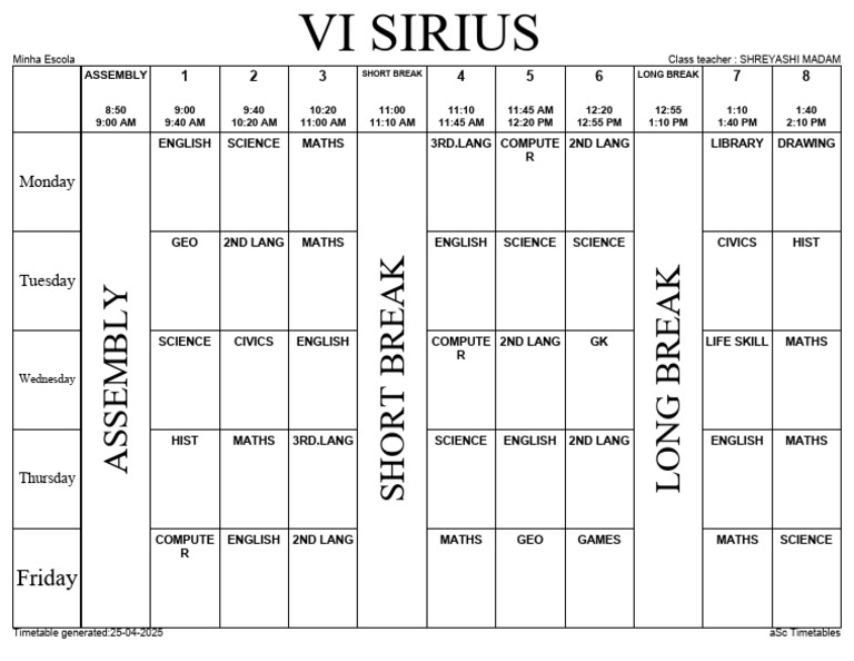 Vi Sirius Updated On 25.04.2025 | PDF
