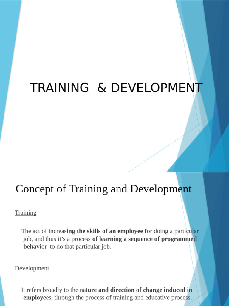 Session 21,22,23 Training & Development | PDF | Learning | Skill