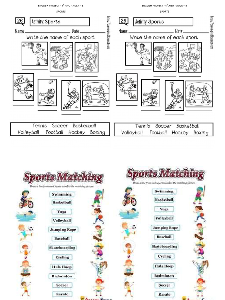 Sports - 4º Ano - Aula - 5 - 2024 | PDF