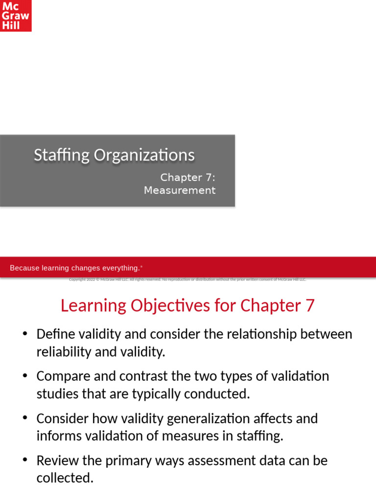 Judge10e ch07 ACCESS | PDF | Level Of Measurement | Validity (Statistics)