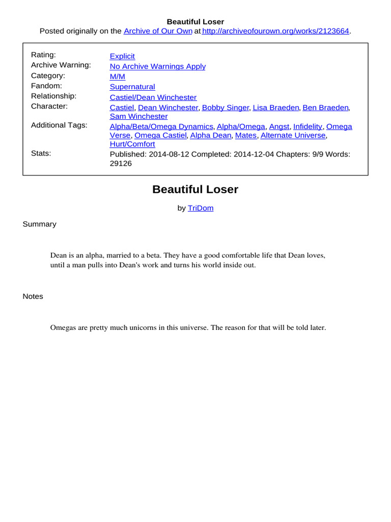 Beautiful Loser | PDF