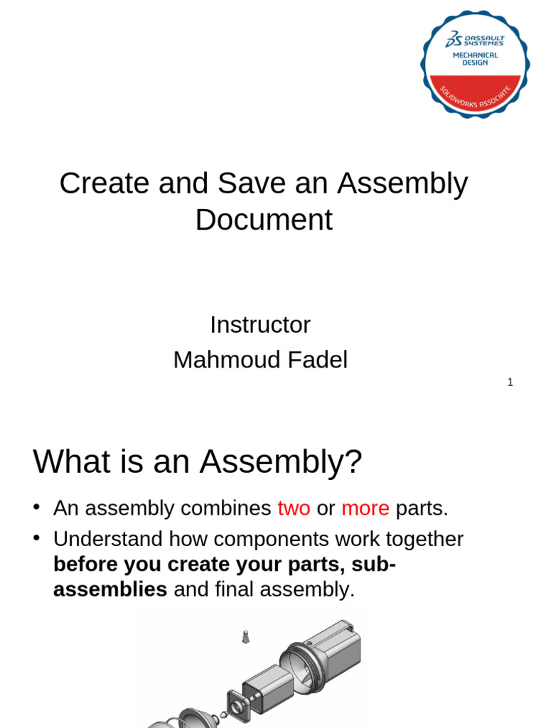 Create and Save An Assembly Document | PDF | Software