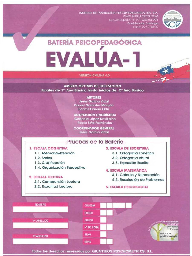 EVALÚA 1 (PROTOCOLO) (2) | PDF