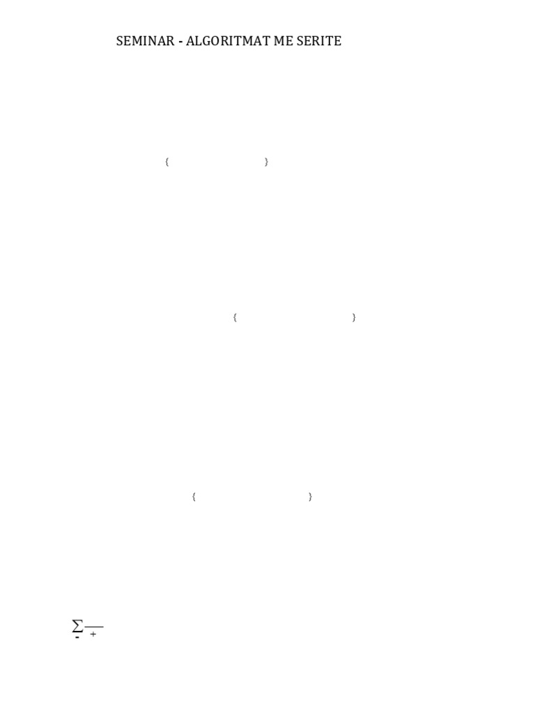 S5 - Serite Numerike pj.1 | PDF