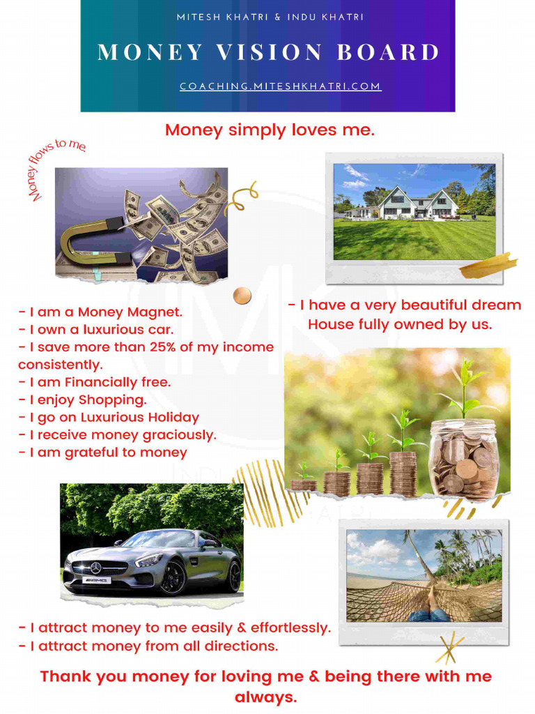 Money Vision Board | PDF