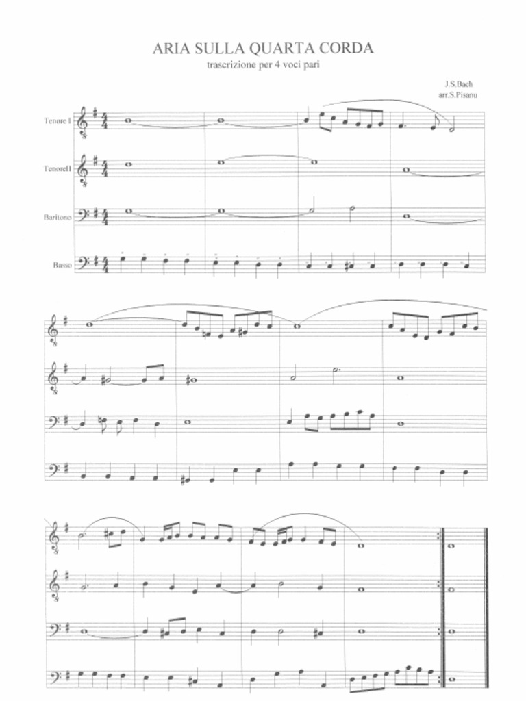 Aria Sulla Quarta Corda | PDF