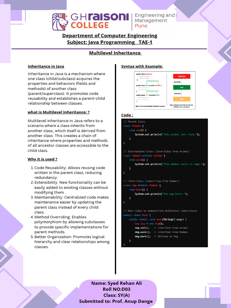 Multilevel JAVA TAE-1 | PDF
