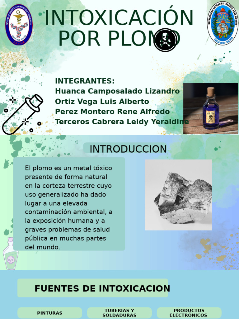 Intoxicación Por Plomo | PDF | Dirigir | Especialidades Medicas