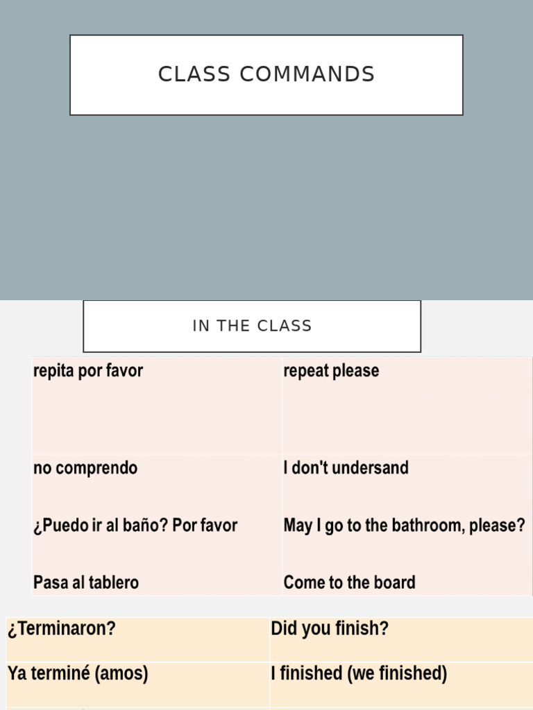 Class Commands | PDF