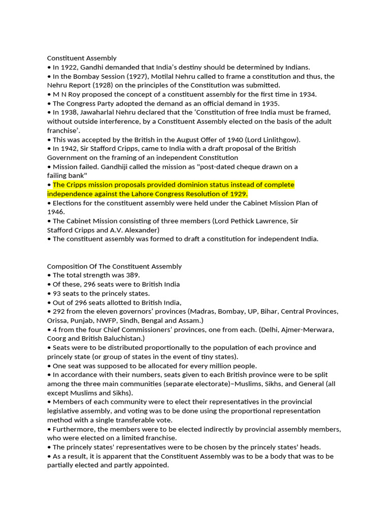 Constituent Assembly Formation | PDF | British Raj | Political Charters