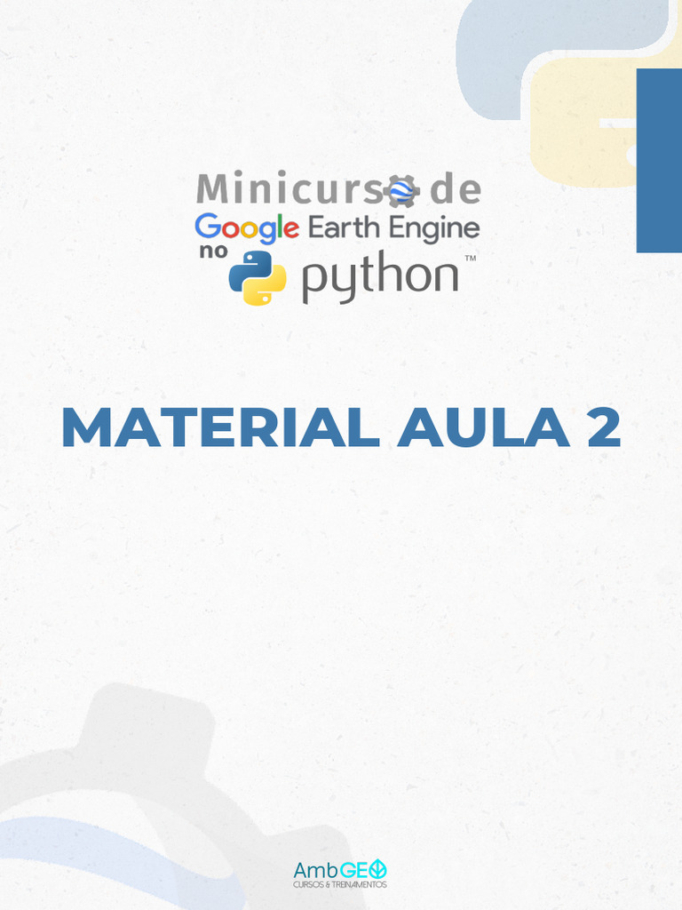 Material Aula 2 Minicurso GEE No Python | PDF