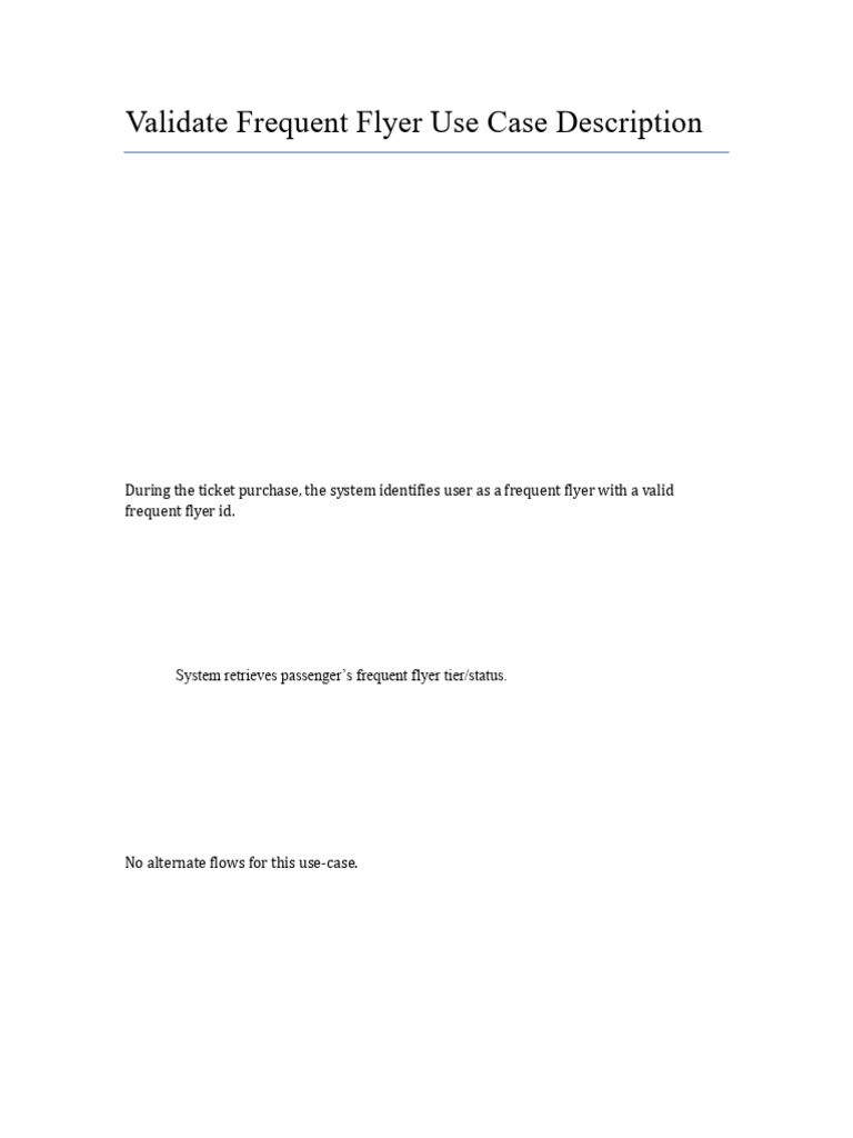 Validate Frequent Flyer | PDF