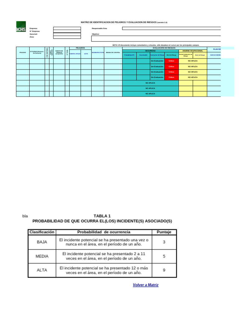 Formato de MIPER | PDF | Higiene Ocupacional | Riesgo