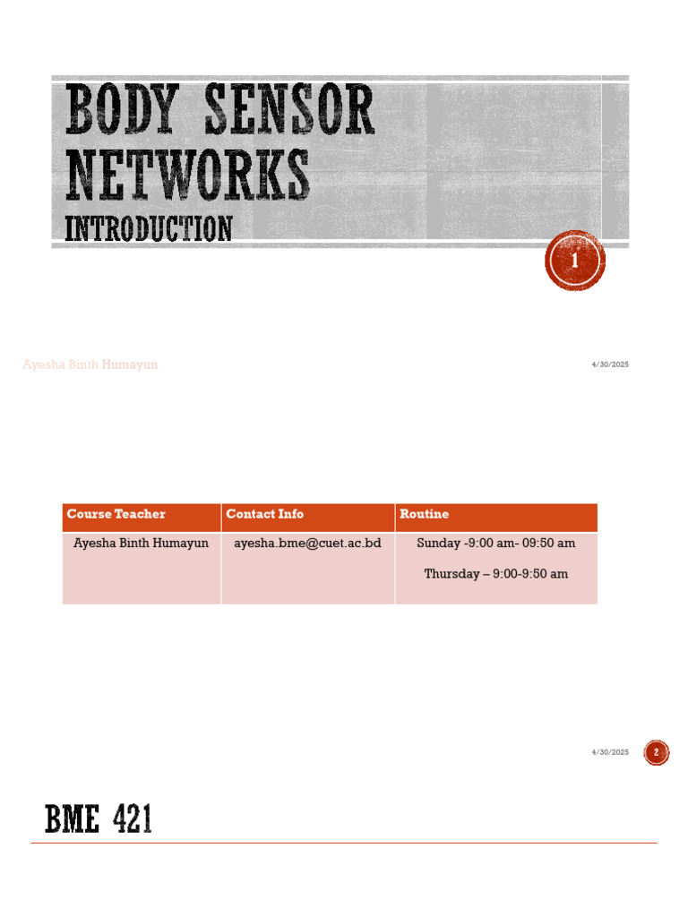 Body Sensor Networks - 1 - (Biosensors) | PDF | Biosensor | Surface Plasmon Resonance