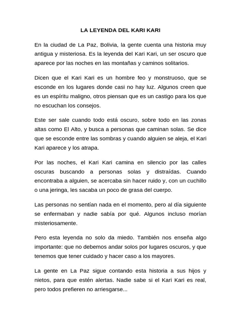 La Leyenda Del Kari Kari | PDF