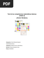 Ficha Tecnica de La Pruebas Tedi-Math | PDF | Evaluación | Cognición