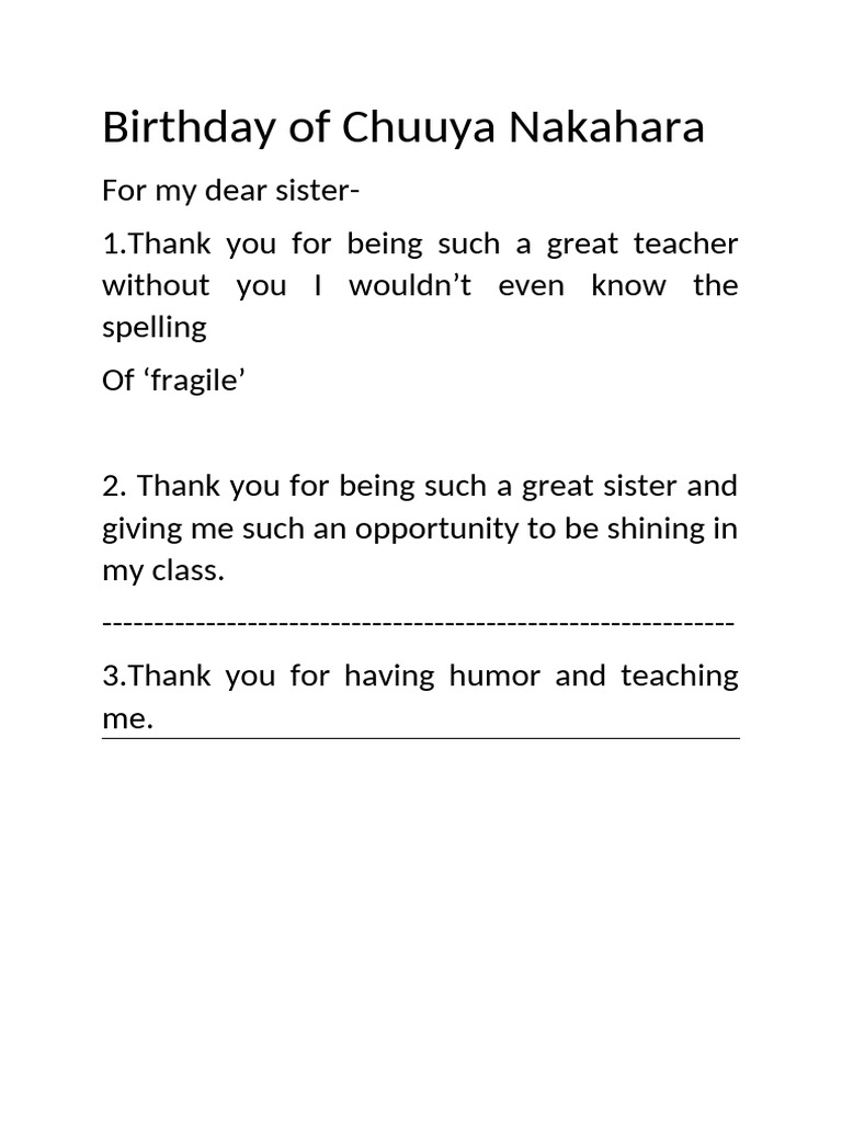 Birthday of Chuuya Nakahara | PDF