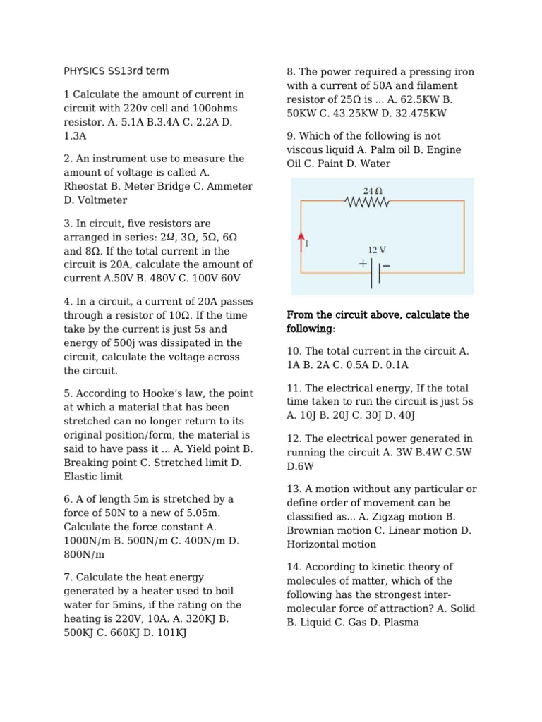 PHYSICS SS13rd Term | PDF | Force | Molecules