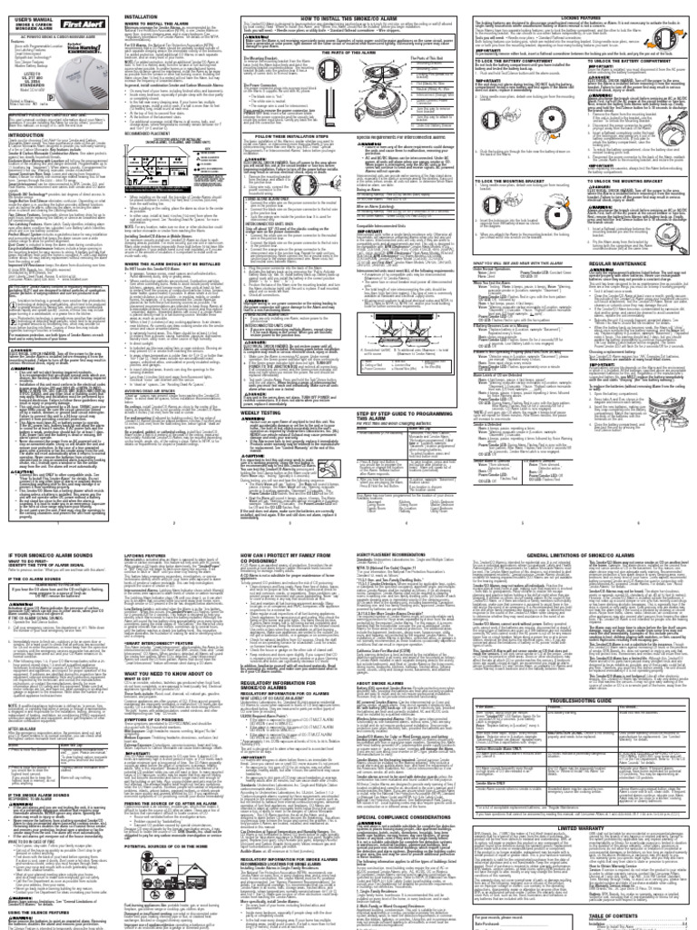 MNL FIRST ALERT fire alarm (sc7010bv) | PDF | Electrical Connector ...