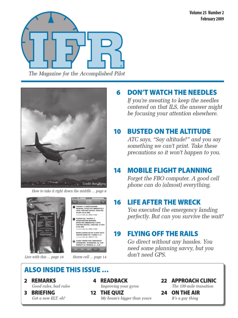 IFR - Magazine - Don - T - Watch - The - Needles | PDF | Instrument ...