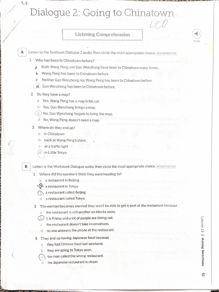 Dialogue 2 Going To Chinatown | PDF