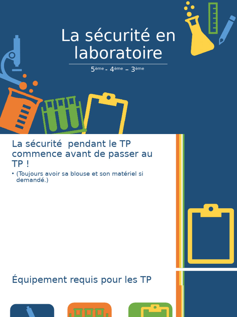 La Sécurité en Laboratoire | PDF