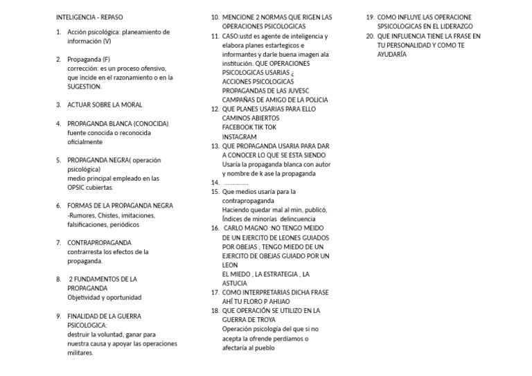 Inteligencia 2par. Ivsemestre | PDF | Propaganda